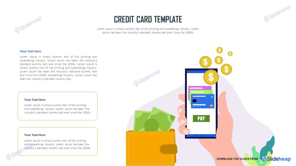 Credit Card Presentation Template - SlideHeap