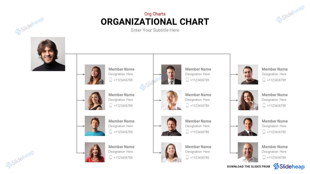Organizational Chart Template - Professional Hierarchy and Structure ...